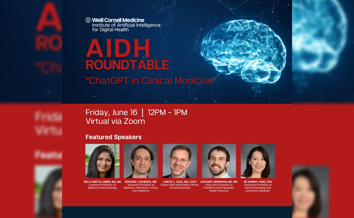 AIDH Roundtable | ChatGPT in Clinical Medicine - Cornell Tech