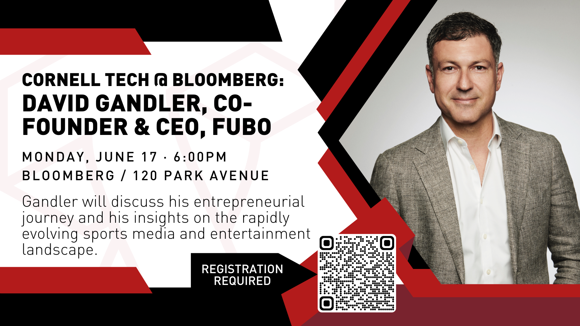 Cornell Tech @ Bloomberg: David Gandler, Co-founder & CEO, Fubo ...
