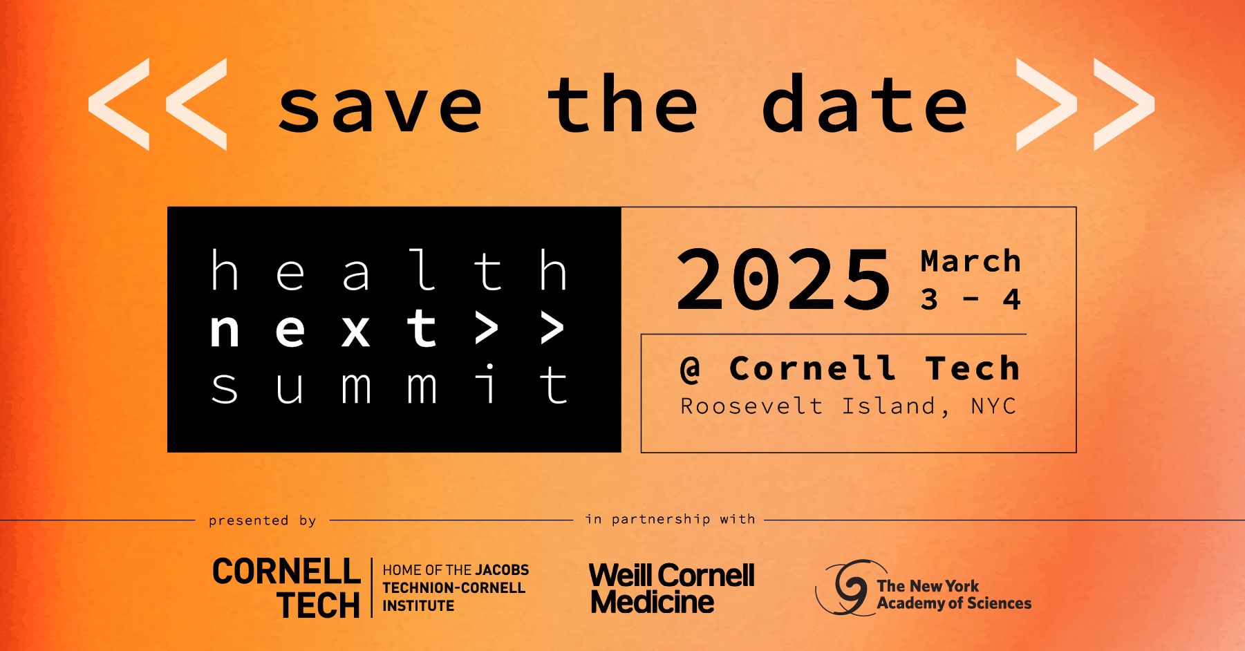 HealthNext AI Summit 2025 – Day 1 - Cornell Tech