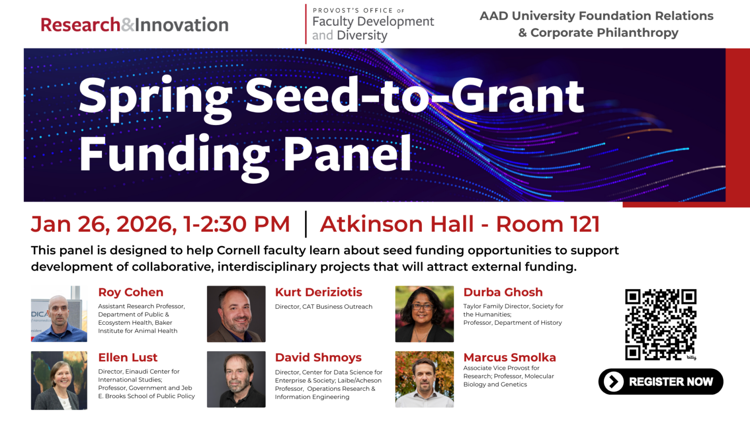 Spring Seed to Grant Funding Panel - Cornell Tech